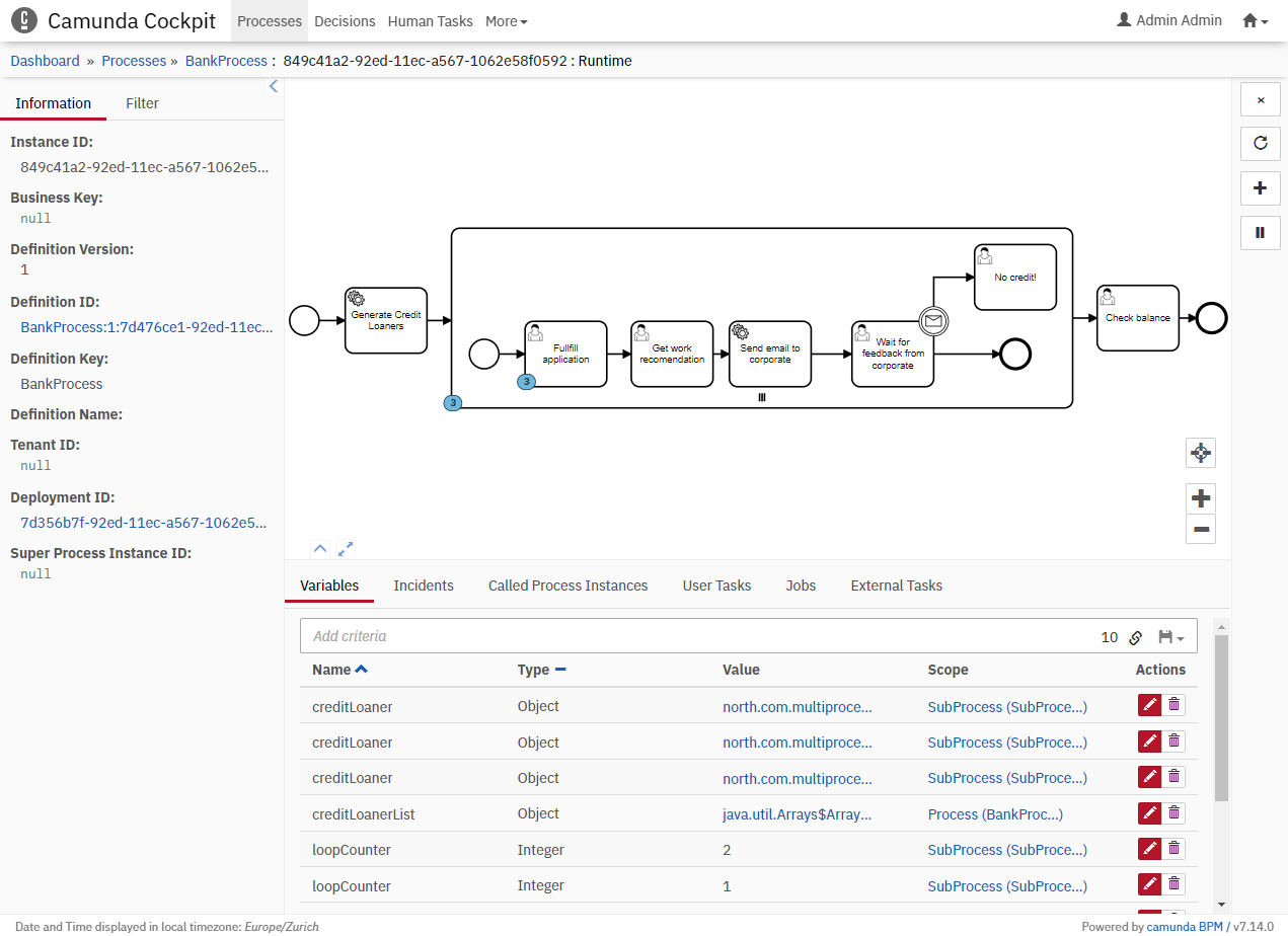 Multi Instance Process in Camunda — N47